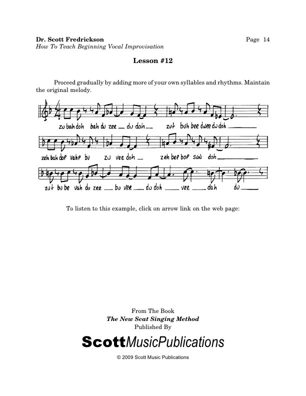 You Can Learn To Scat Sing - Scat Singing Method by Dr. Scott Fredrickson
